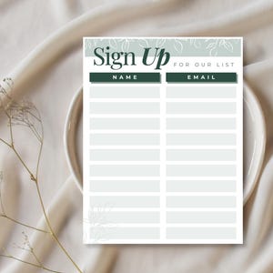 Email Sign up for Newsletters - Printable Email Sign up Form, Email ...