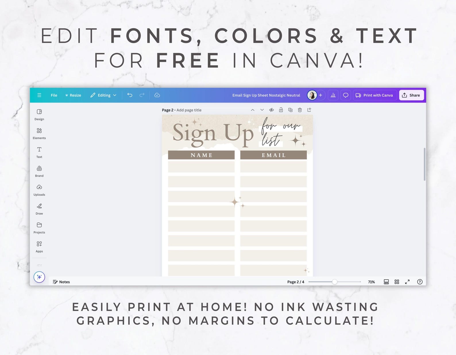 Email Sign up for Newsletters - Printable Email Sign up Form, Email ...