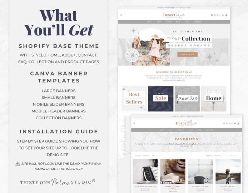 Boho Theme for Shopify - Ecommerce Website, Minimal Grey Template ...