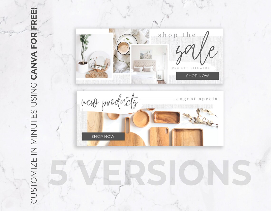 Website Banner for Canva Website Header Template for Canva - Etsy