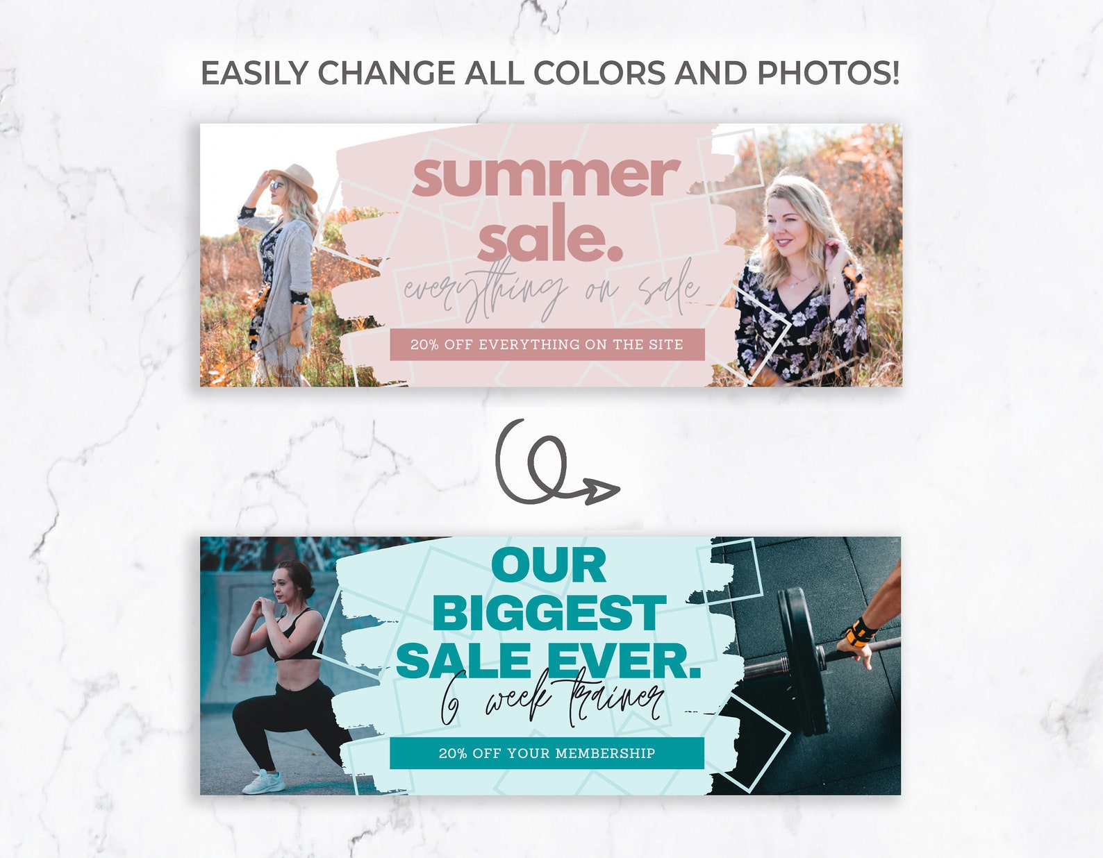 Website Banner for Canva Website Header Template for Canva - Etsy