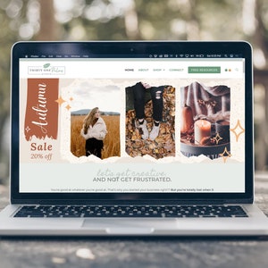 Website Banner for Canva - Autumn Website Header, Template Canva ...
