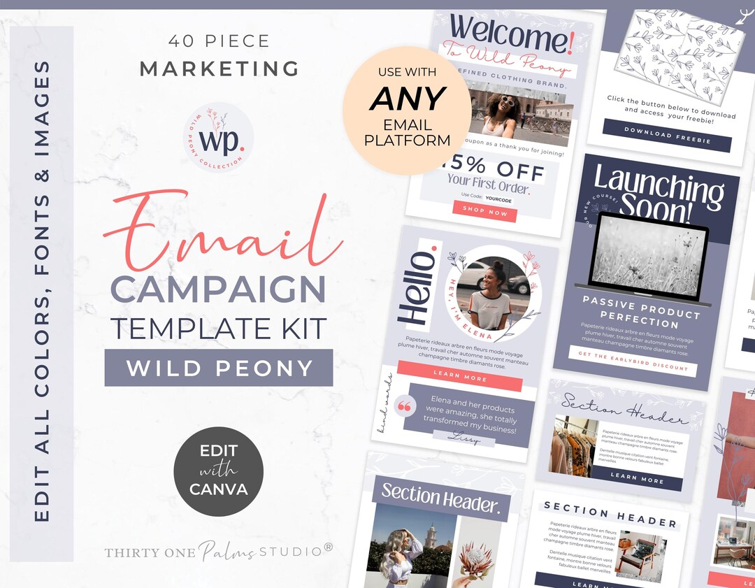 Email Template Bundle for Canva - Template for Email, Mailchimp ...