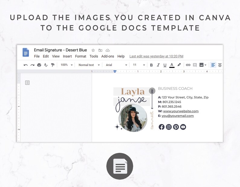 Gmail Email Signature & Digital Business Card Template for Canva ...