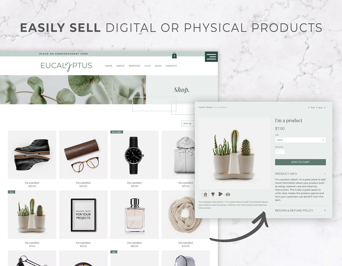 Website Template for Wix Wix Template Wix Theme Blog - Etsy