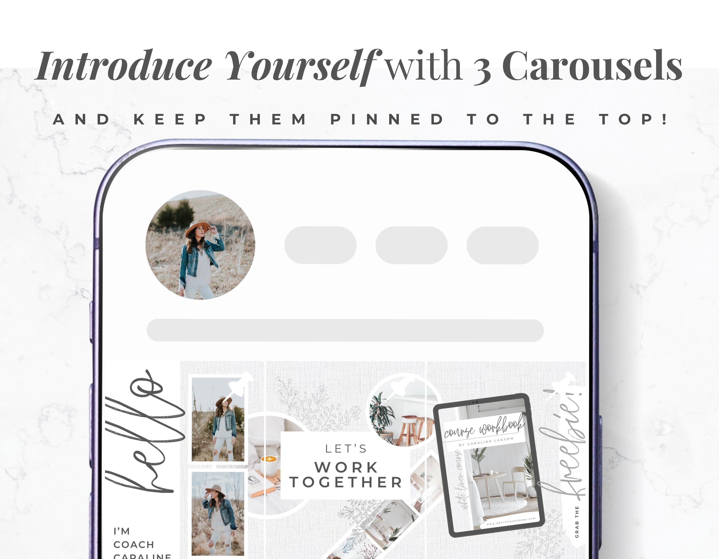 Pinned Post Carousel Post Template Set Instagram - Canva Templates for ...