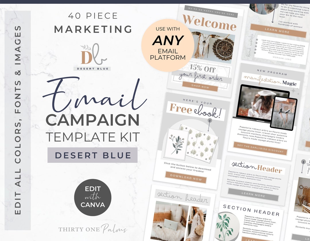 Email Template Bundle for Canva - Template for Email, Mailchimp ...