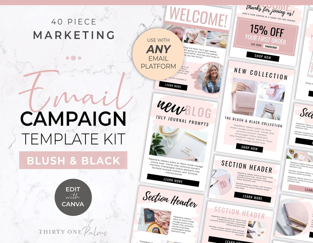 Email Template Bundle for Canva Template for Email - Etsy