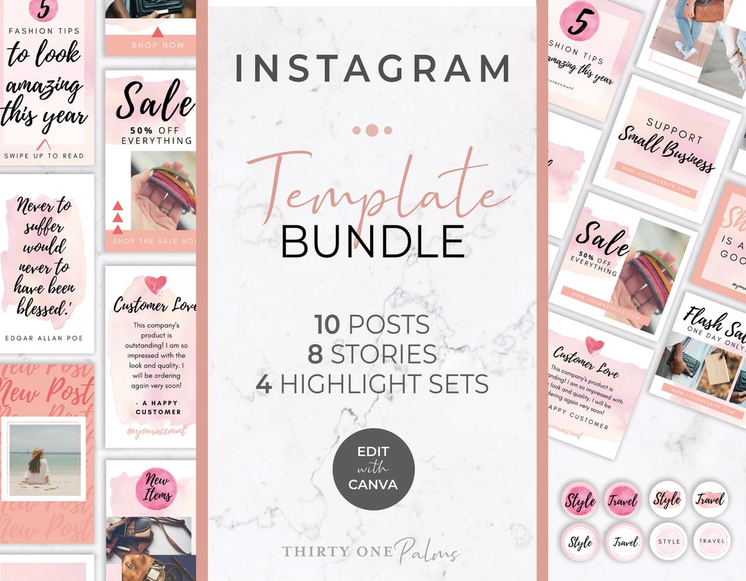 Instagram Template Bundle Canva Instagram Templates, Instagram Posts ...