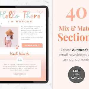 Email Template Bundle for Canva - Colorful Email, Mailchimp, Flodesk ...