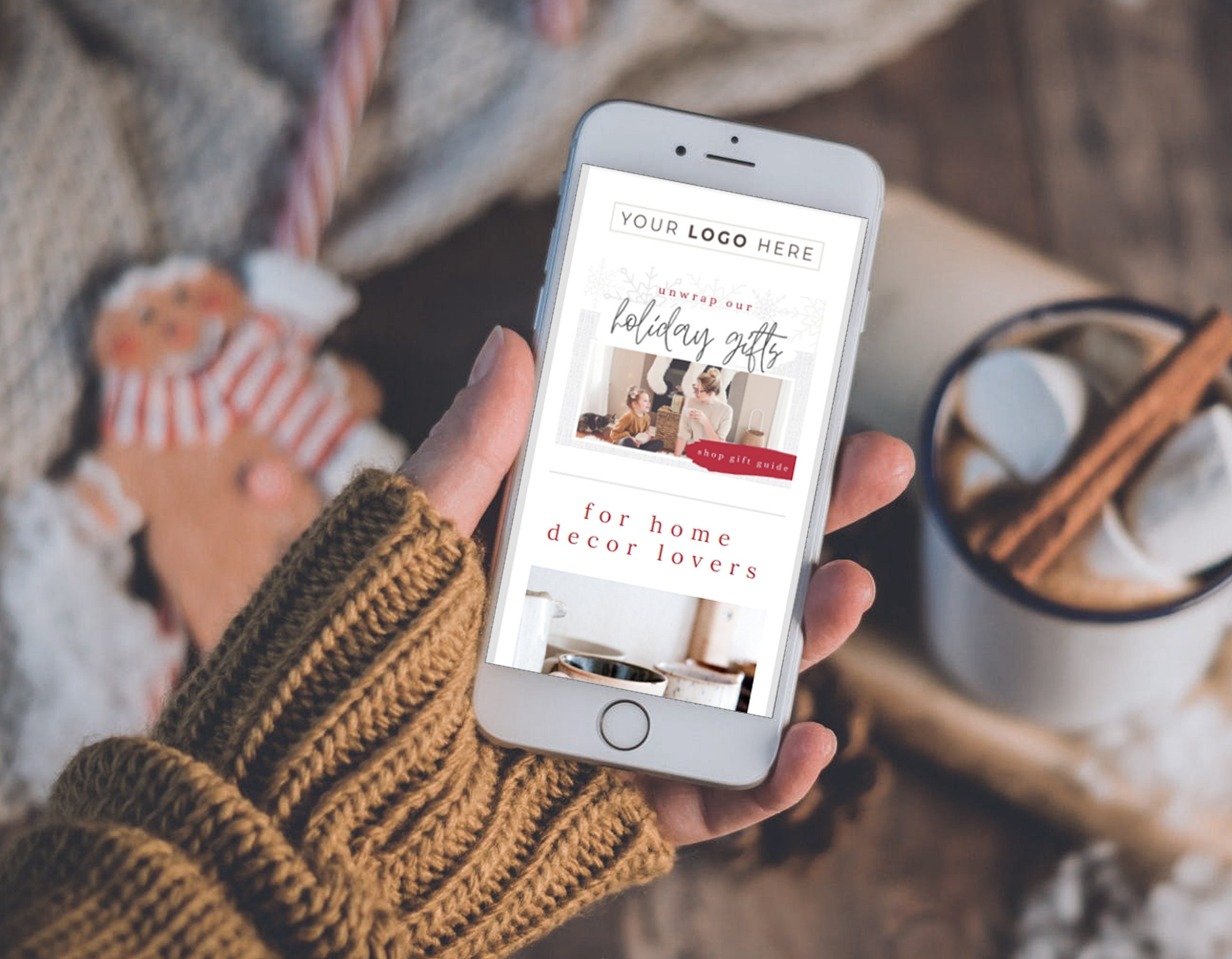 Christmas Email Canva Template For Mailchimp Mailchimp Email Etsy Canada