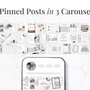 Pinned Post Carousel Post Template Set Instagram - Canva Templates for ...