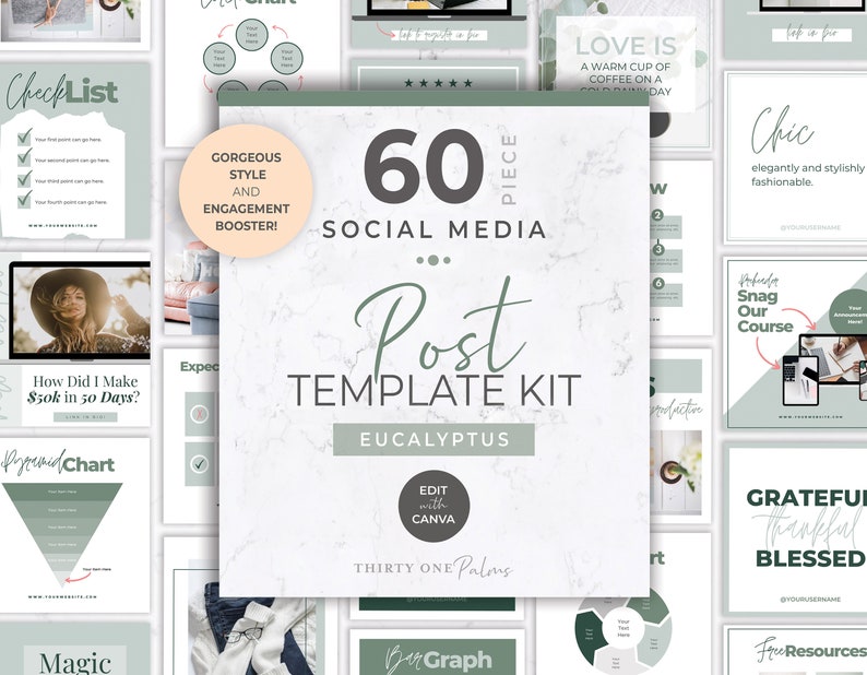 60 Social Media Post Templates Engagement Booster Post - Etsy