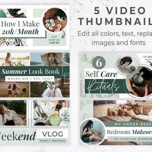 Channel Template Kit for Youtube - Canva Template, Video Thumbnails ...