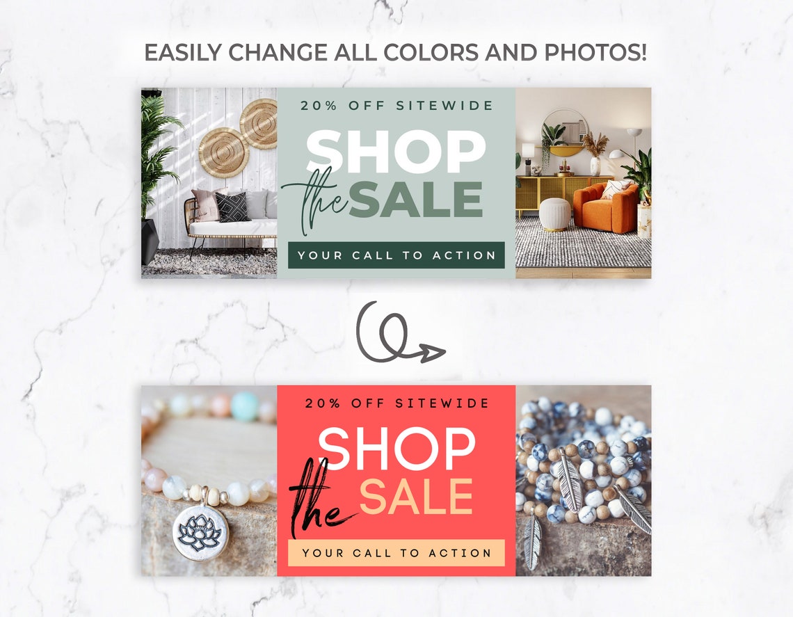 Website Banner for Canva Website Header Template for Canva - Etsy