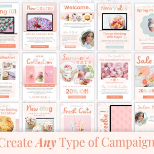 Email Template Bundle for Canva - Colorful Email, Mailchimp, Flodesk ...