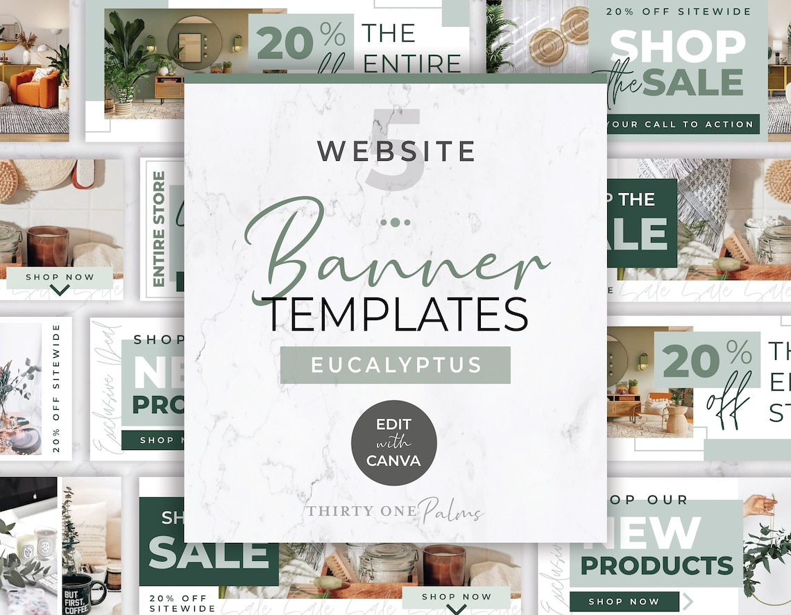 Website Banner for Canva Website Header Template for Canva - Etsy