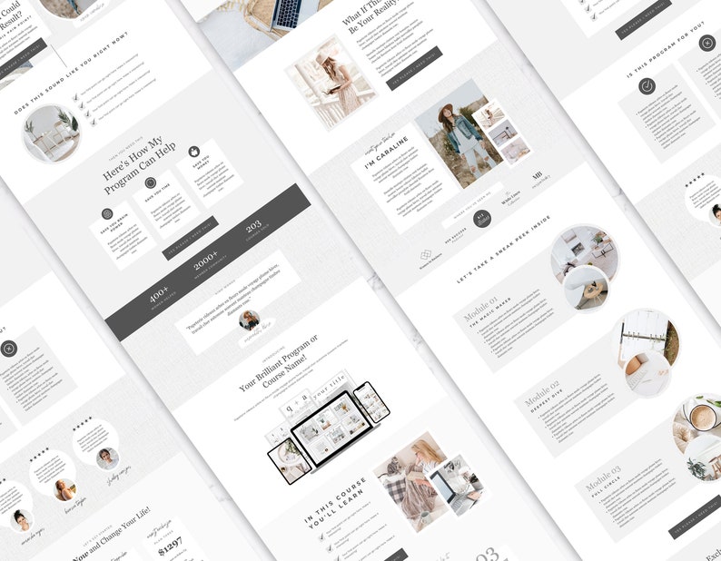 Sales Page Template for Wix - Website Template, Course Website, Landing ...