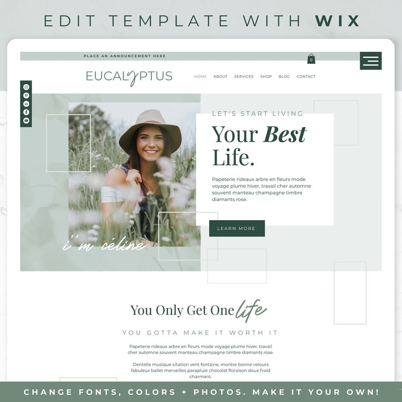 Blog Template Wix - Etsy