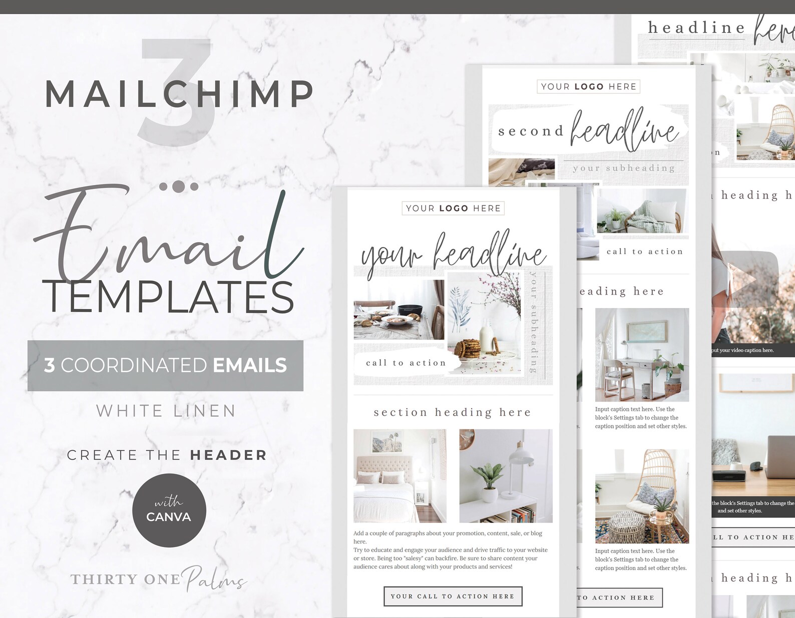 Canva Email Templates for Mailchimp Mailchimp Email Template | Etsy