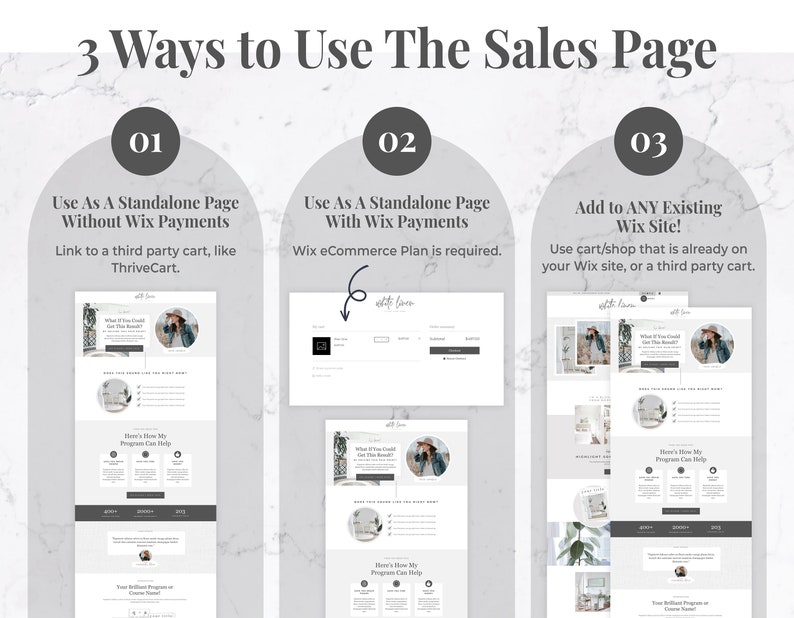 Sales Page Template for Wix - Website Template, Course Website, Landing ...