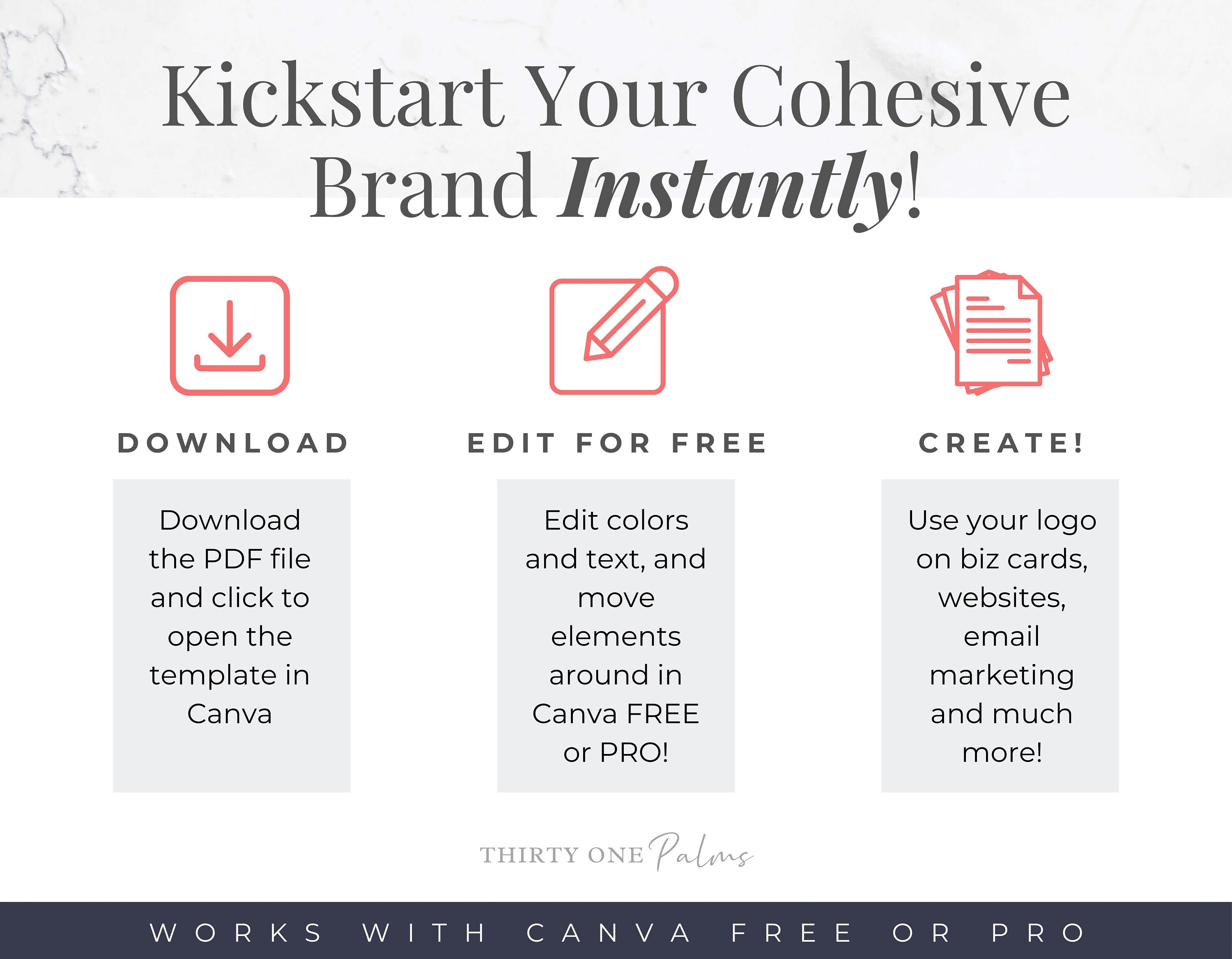 Editable Logo Template for Canva - DIY Rustic Logo Design, Small ...