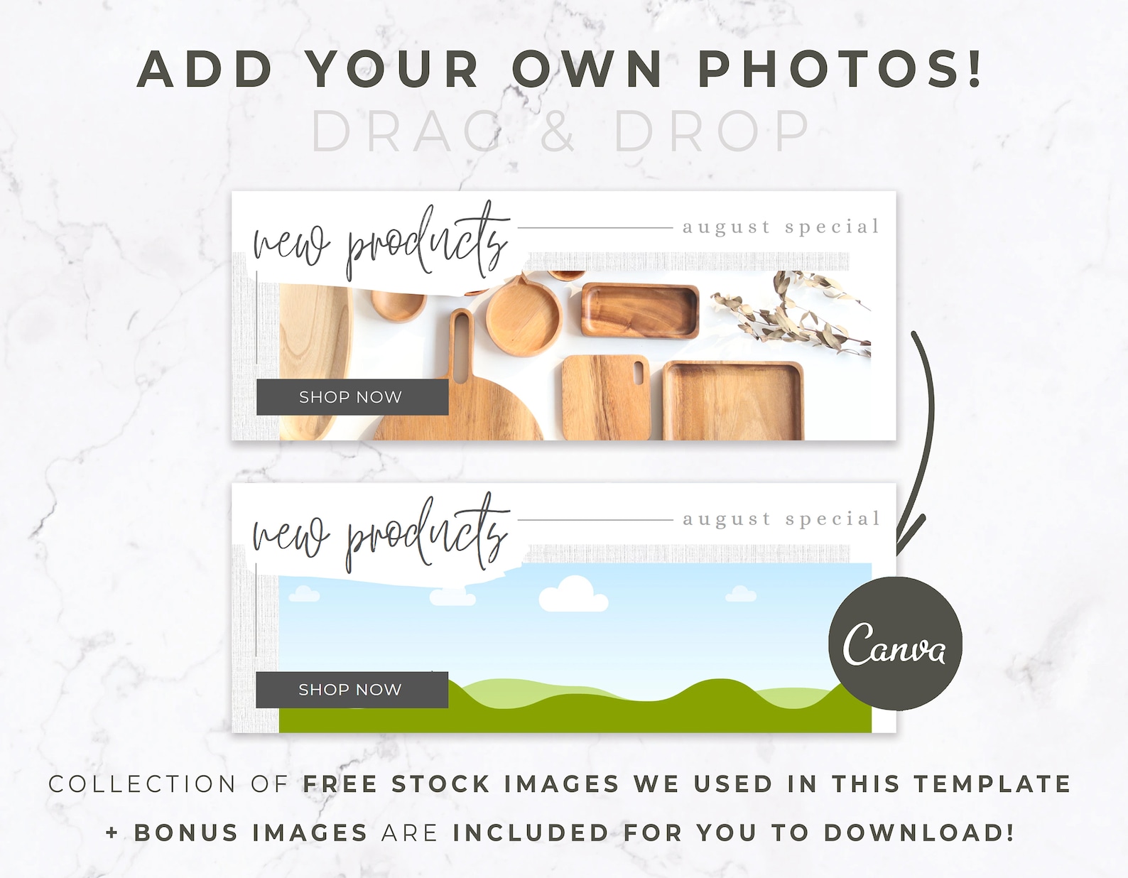 Website Banner for Canva - Website Header, Template for Canva, Website ...