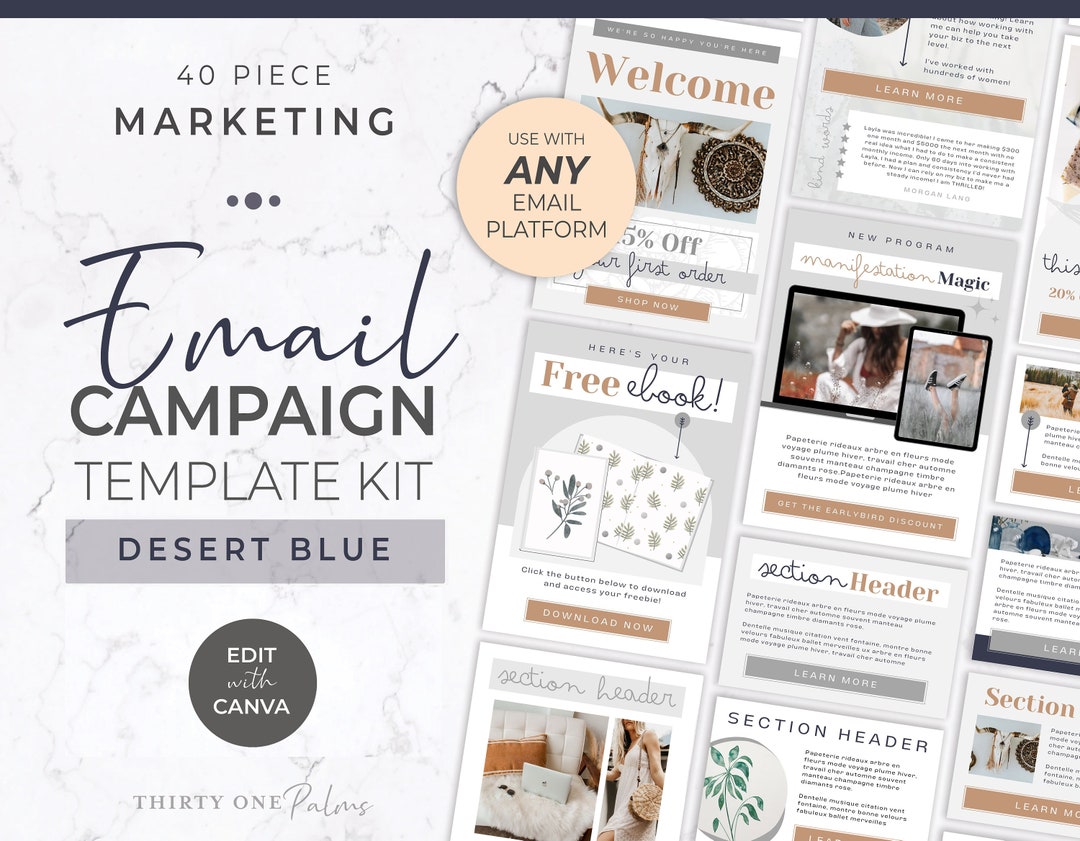 Email Template Bundle for Canva Template for Email - Etsy