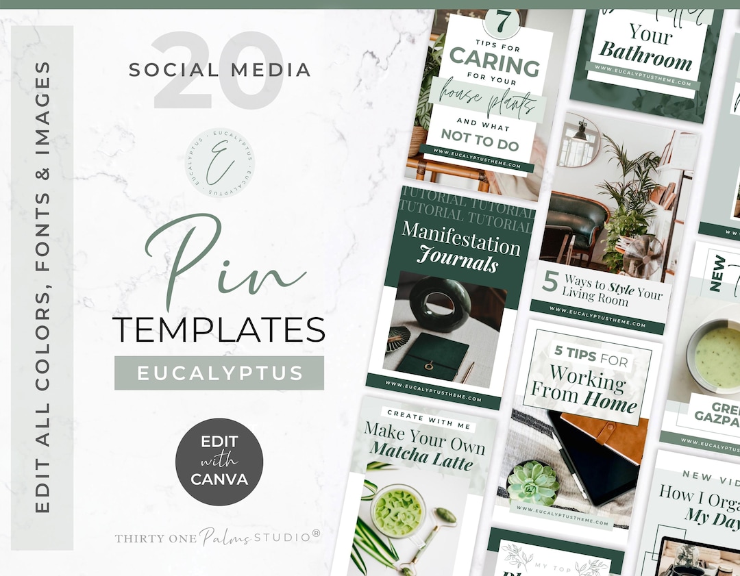 Pinterest Templates for Canva - Pinterest Pins, Canva Templates ...