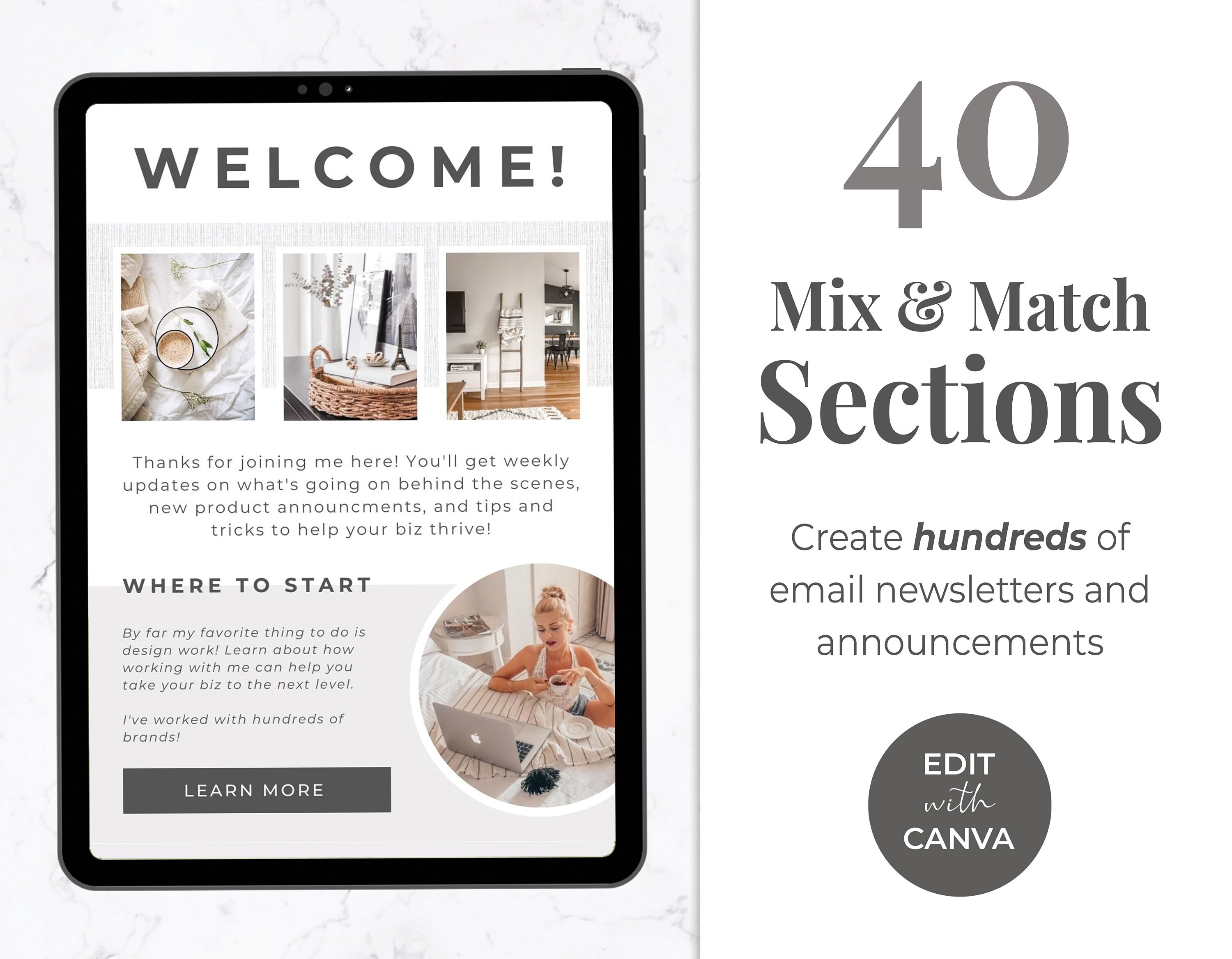Email Template Bundle for Canva - Template for Email, Mailchimp ...