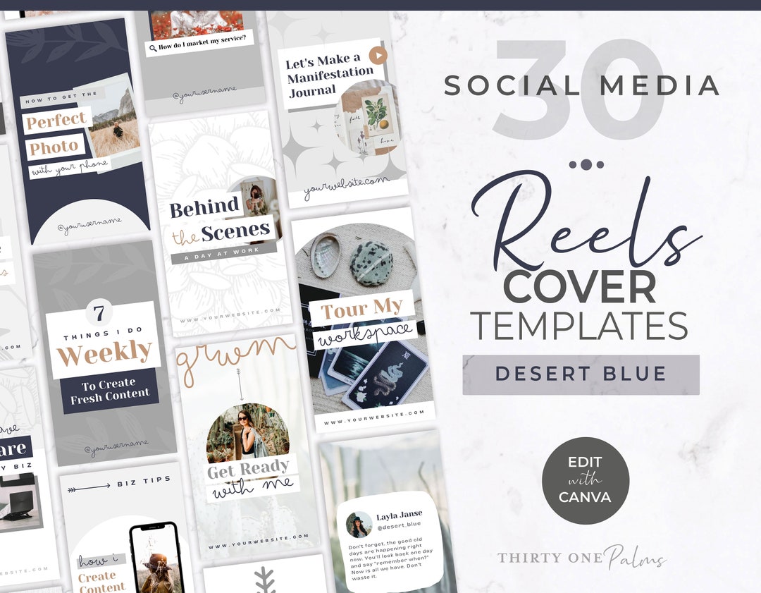 Reels Cover Templates Canva Template for Instagram Reels - Etsy