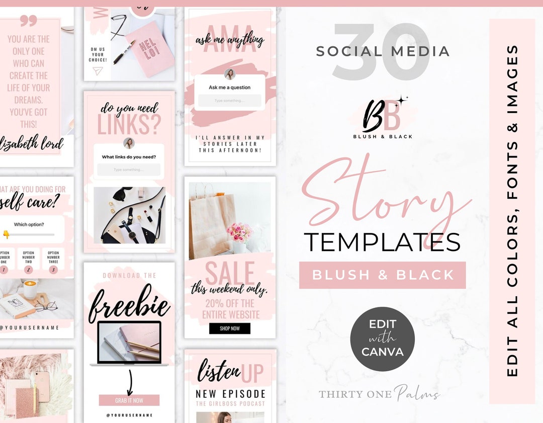Story Templates for Instagram Social Media Templates, Templates for ...