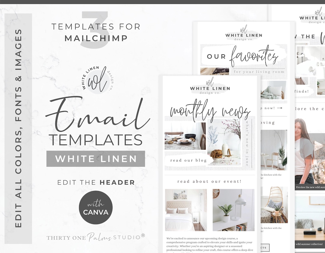 Canva Email Templates for Mailchimp - Mailchimp Email Template Bundle ...