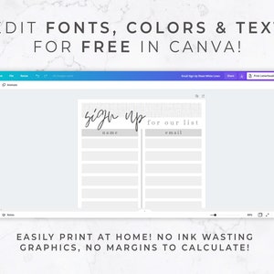 Email Sign up for Newsletters - Printable Email Sign up Form, Email ...