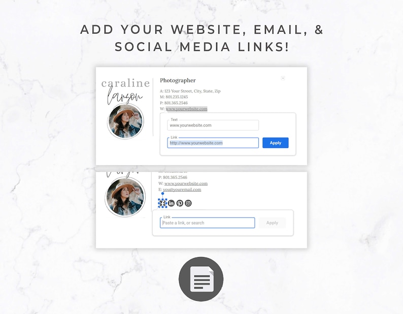 Email Signature Template for Canva Google Docs Template - Etsy