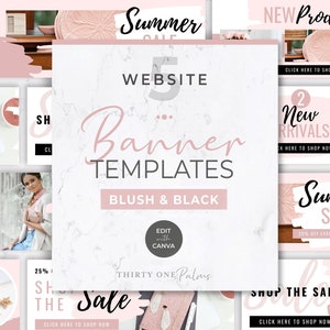 Website Banner for Canva Website Header Template for Canva - Etsy