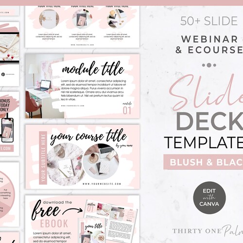 Webinar Template Canva Webinar Slide Deck Template Course | Etsy