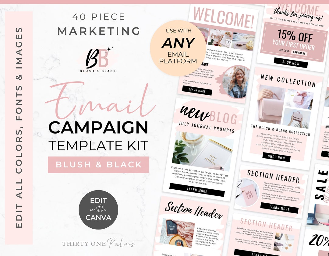 Email Template Bundle for Canva - Template Email, Mailchimp, Flodesk ...