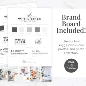 Editable Logo Template for Canva - DIY Rustic Modern Logo Design, Small Business Logo, Coaching ...