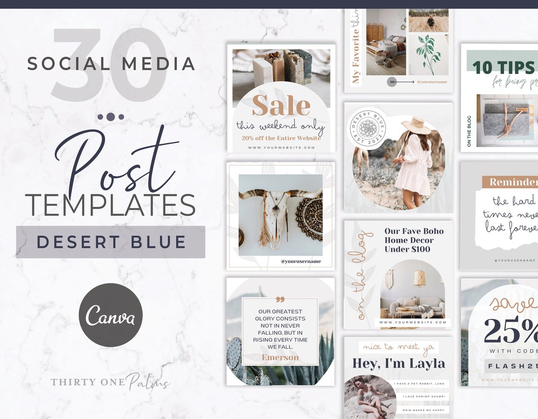Post Templates for Canva Canva Templates Instagram Posts - Etsy