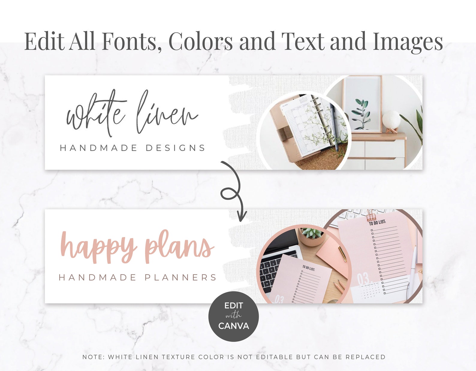 Shop Branding Kit for Etsy - Shop Banner Bundle, Listing Images, Store ...