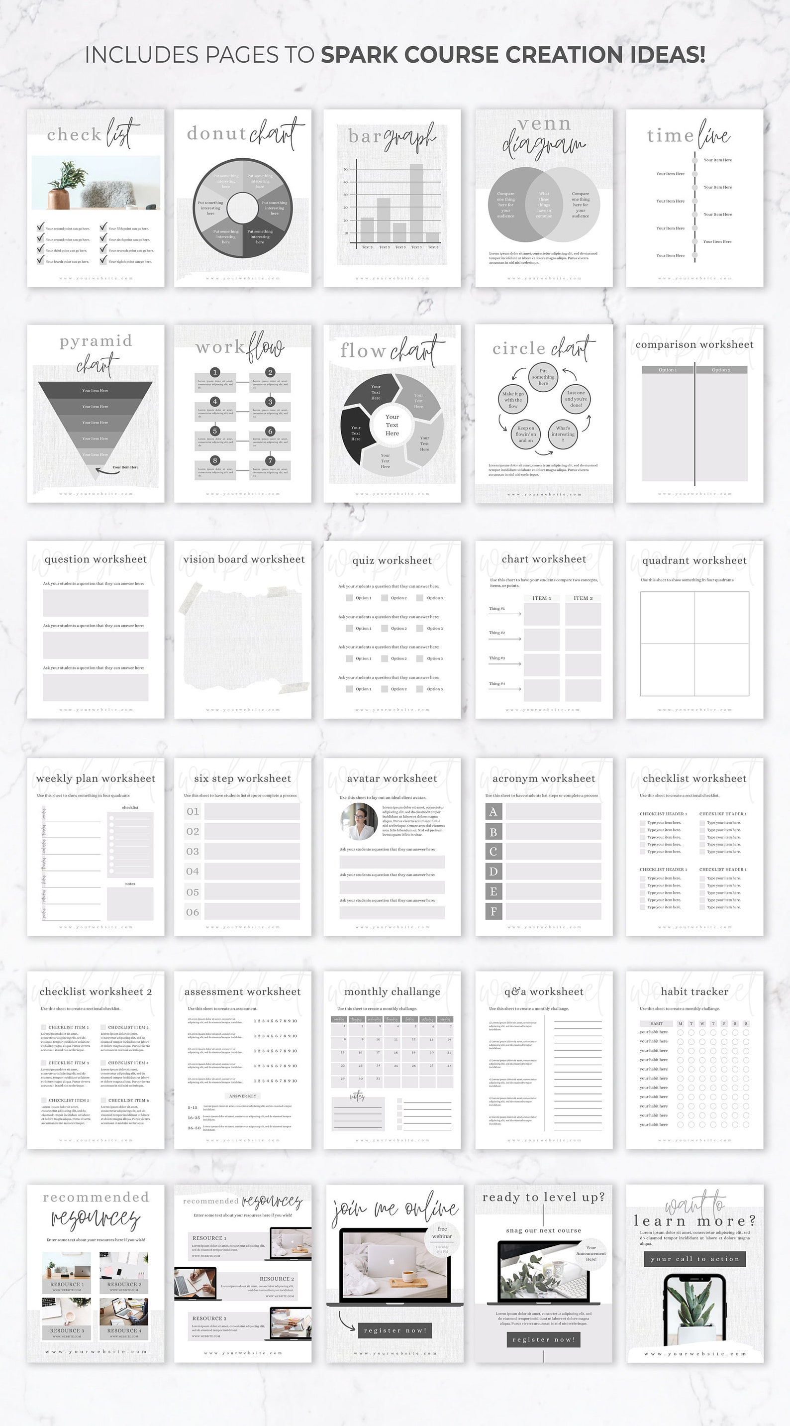Ebook Template - Workbook Template, Canva Template, Course Book ...
