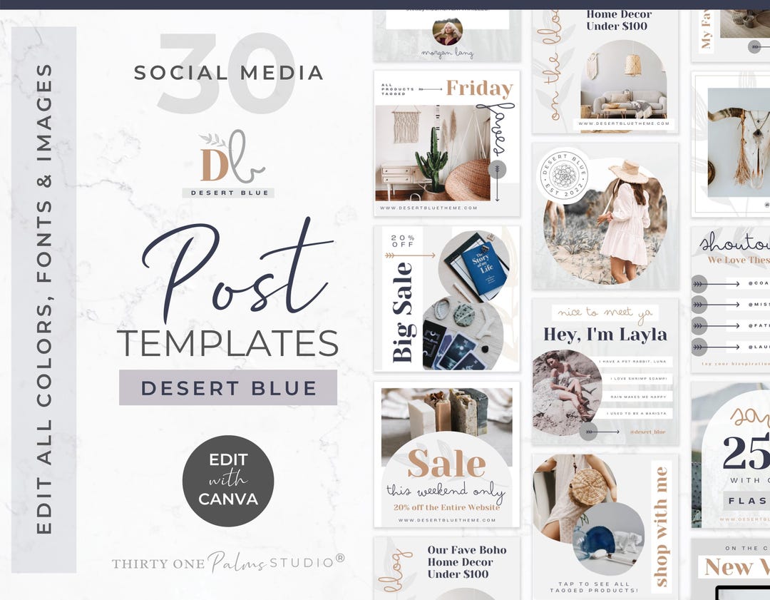 Post Templates for Canva Canva Templates, Instagram Posts, Ecommerce ...