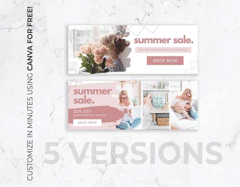 Website Banner for Canva Website Header Template for Canva - Etsy