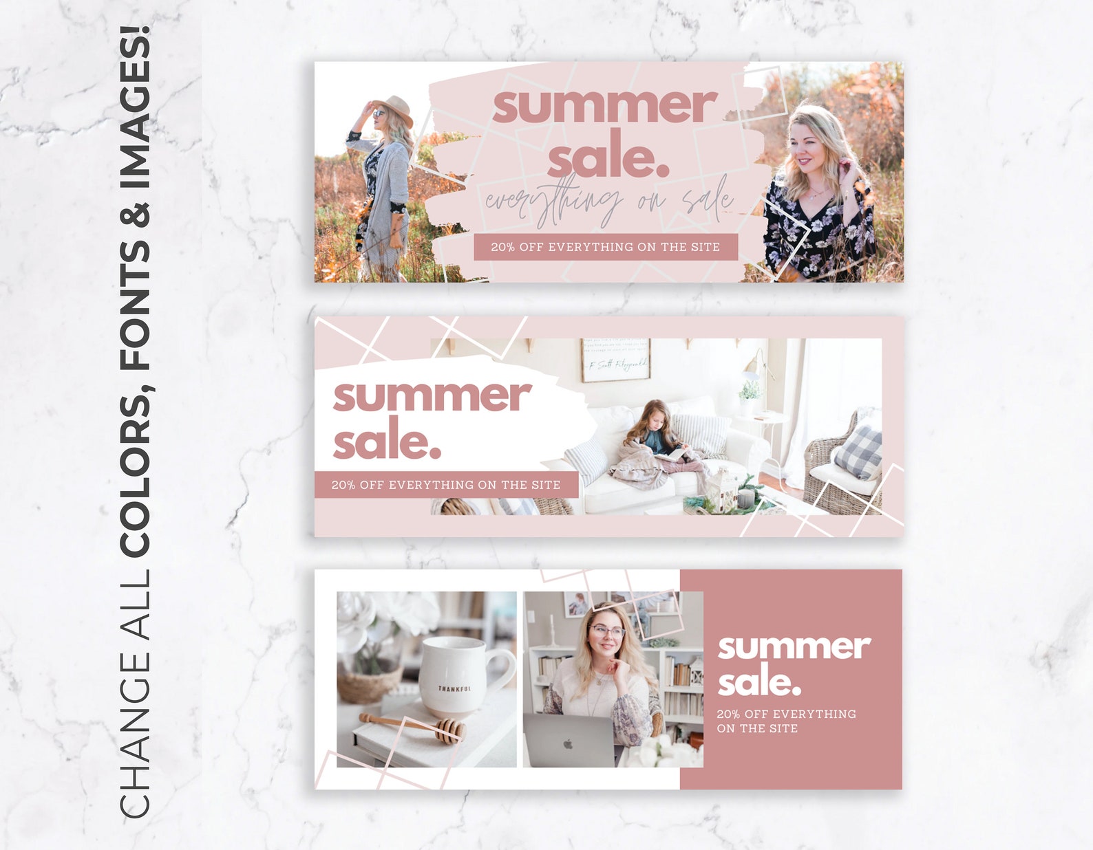 Website Banner for Canva Website Header Template for Canva - Etsy