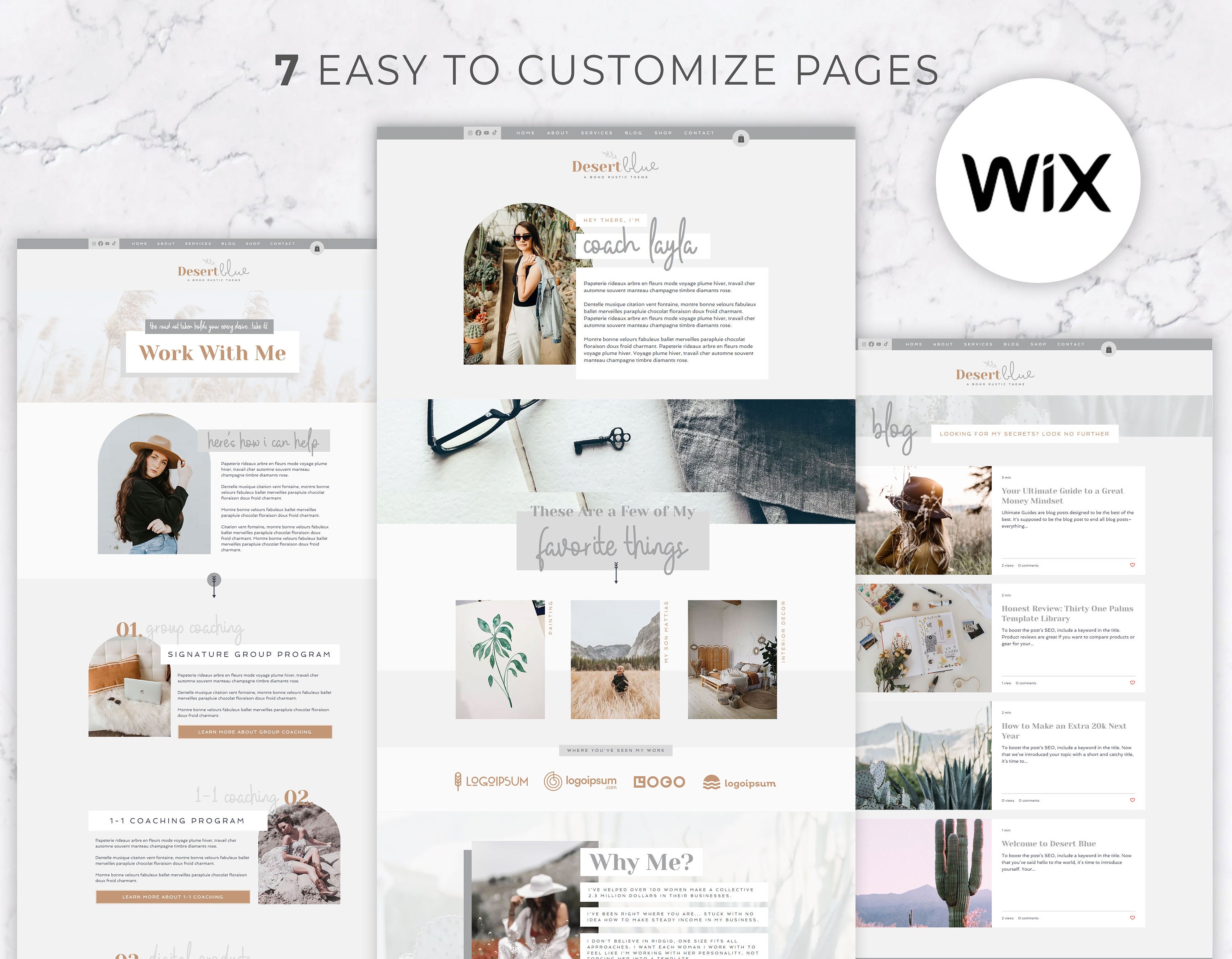 Website Template for Wix Wix Template Wix Theme Coach - Etsy