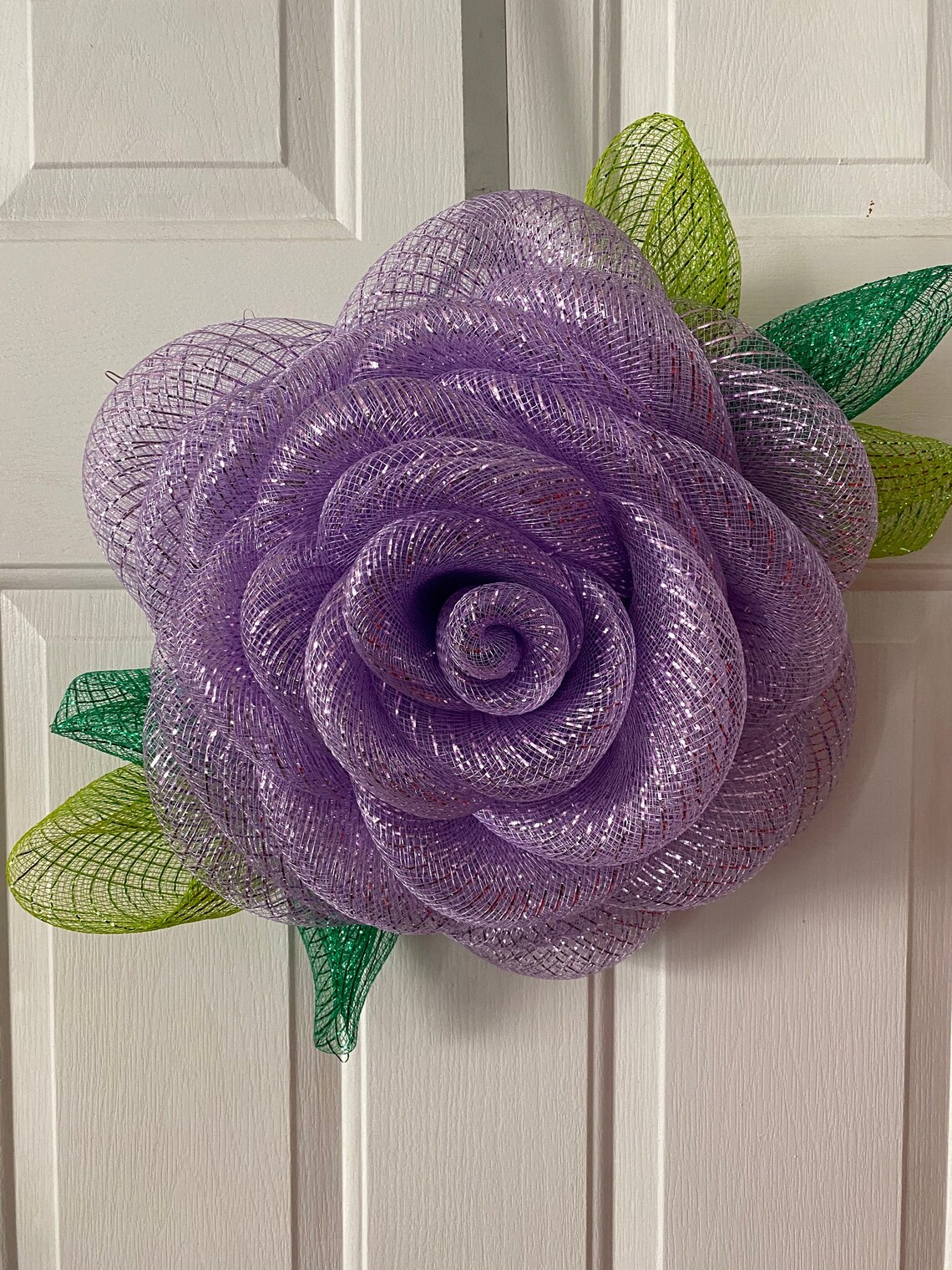 Deco Mesh Rose Wreath - Etsy