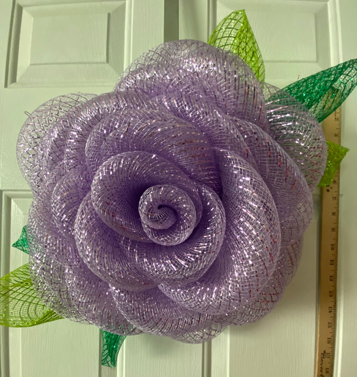 Deco Mesh Rose Wreath - Etsy