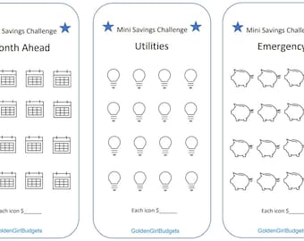 Digital Printable A6 Mini Savings Challenge Essentials - Etsy