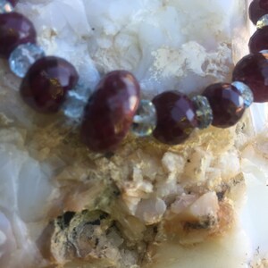Ruby and Blue Topaz Bracelet - Etsy